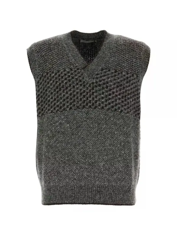 Canali V-neck Vest - Grey