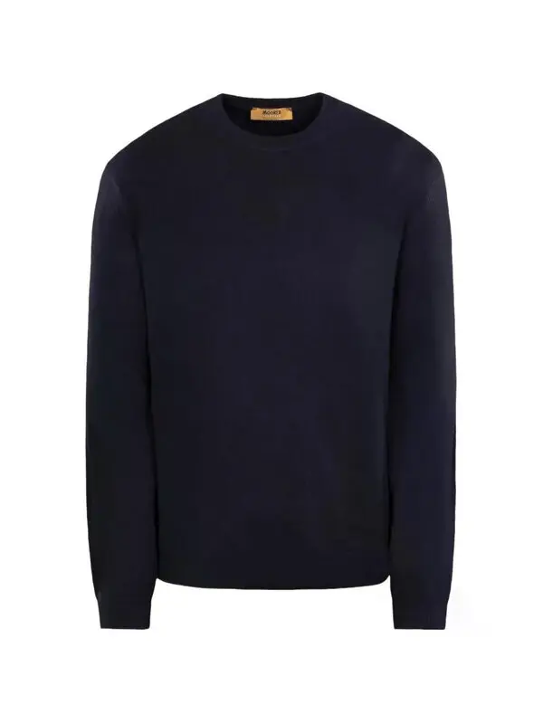 MOORER Orvieto Crew-neck Sweater - Blue