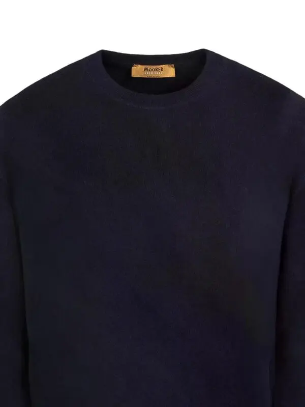 MOORER Orvieto Crew-neck Sweater - Blue