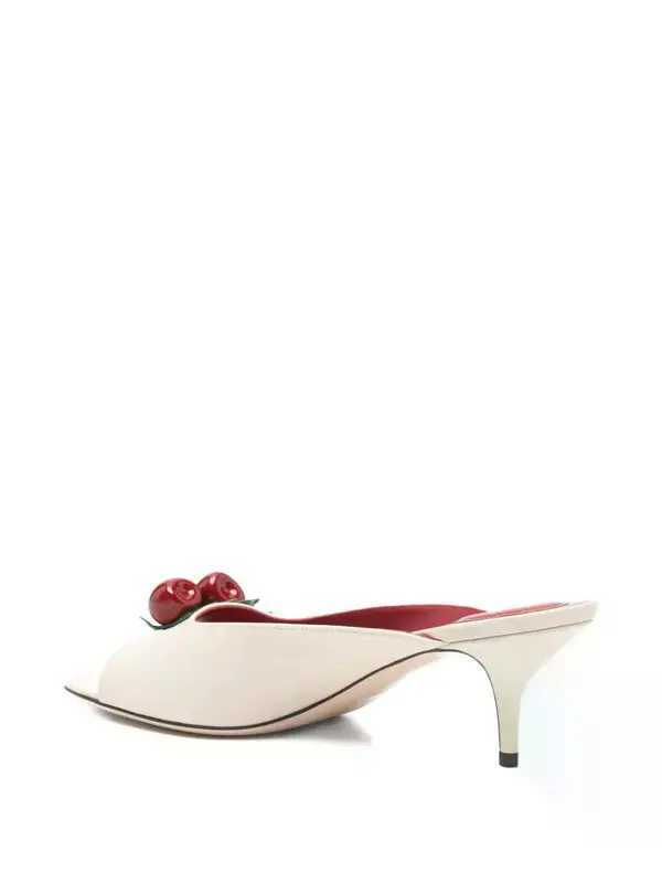 Valentino Garavani Cherryfic Embellished Mules - Neutrals