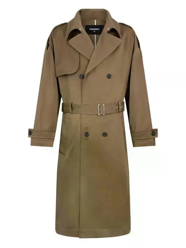 Dsquared2 Belted Double-breasted Trench Coat - Brown
