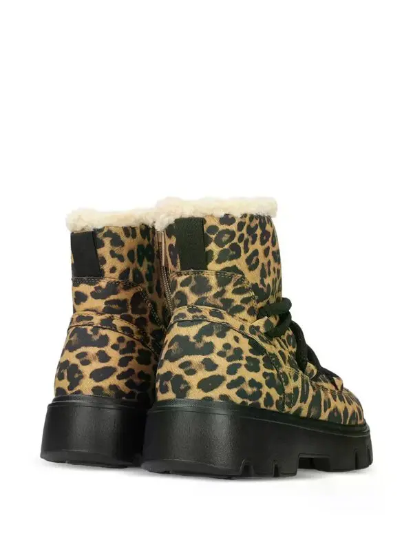 MEXX Leopard Print Lace-up Ankle Boots