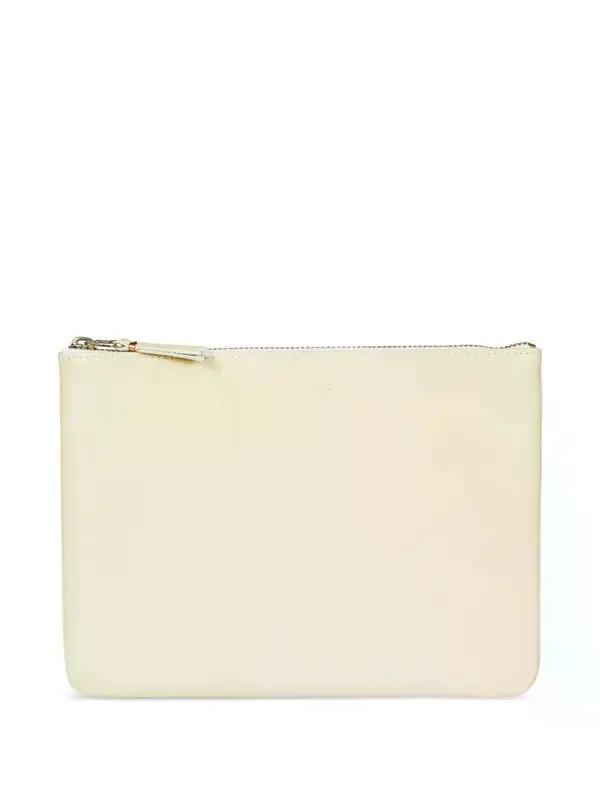 Comme Des Garçons Leather Zip Wallet - Neutrals