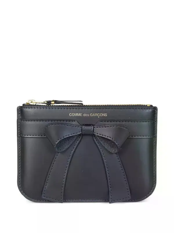 Comme Des Garçons Bow-detail Wallet - Black