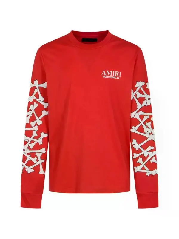 Amiri Printed-sleeves Sweater - Red