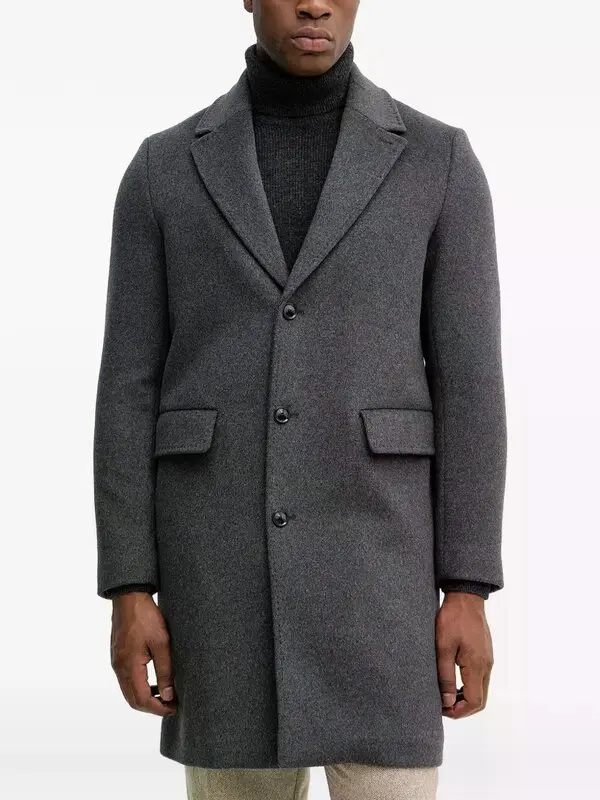 Sisley Single-breasted Coat - Grey