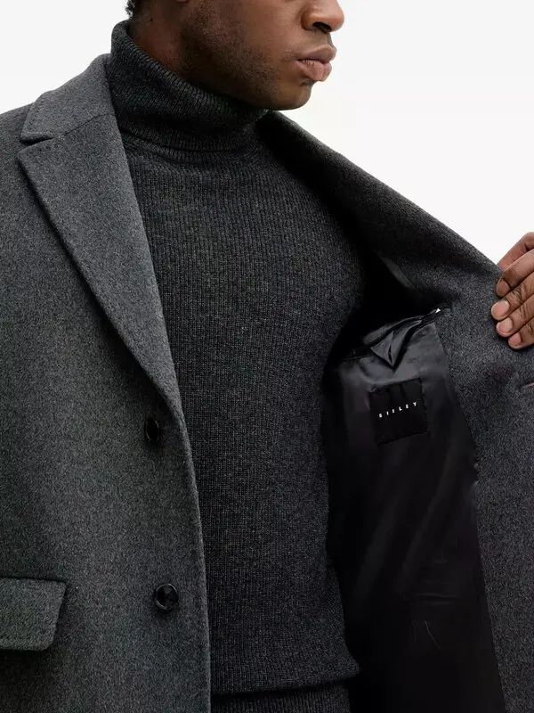 Sisley Single-breasted Coat - Grey