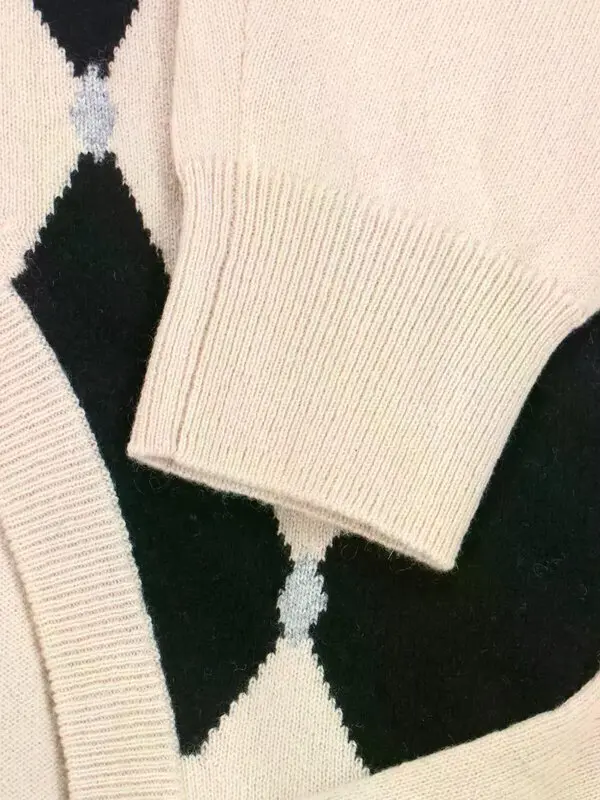 BALLANTYNE Argyle V-neck Sweater