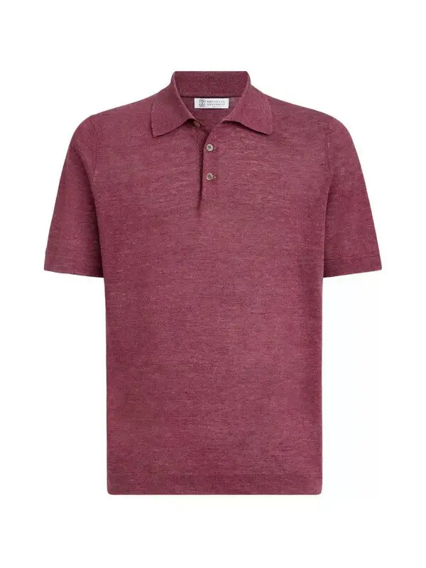 Brunello Cucinelli Short-sleeve Polo Shirt - Red