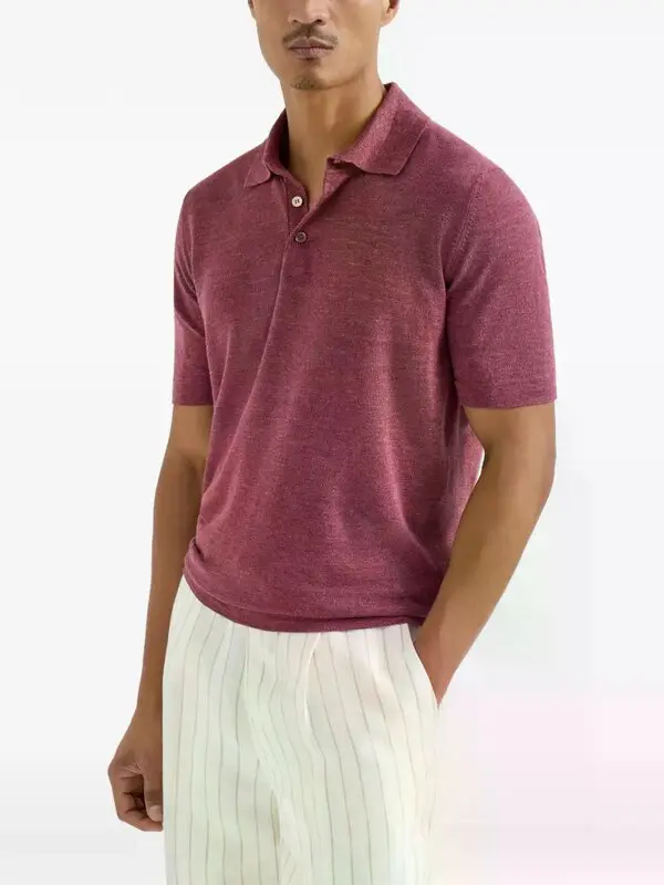 Brunello Cucinelli Short-sleeve Polo Shirt - Red