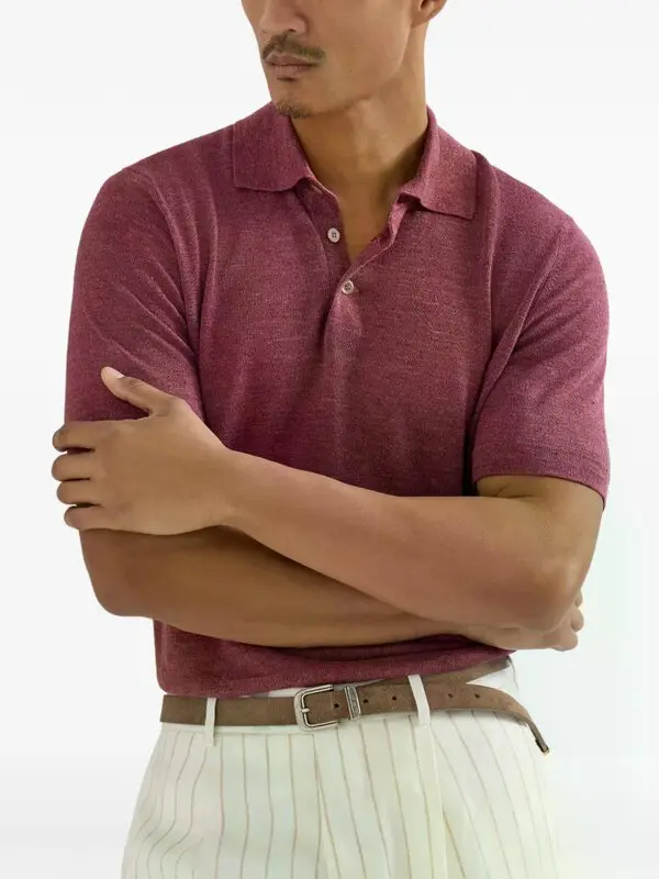 Brunello Cucinelli Short-sleeve Polo Shirt - Red