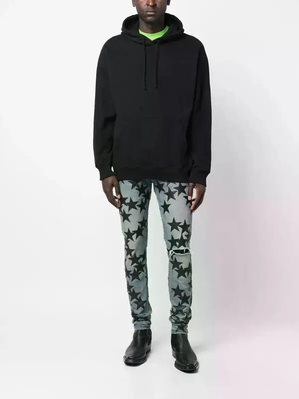 Amiri Star Patch Skinny Jeans - Blue