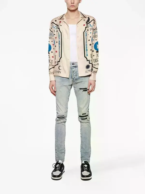 Amiri Mx1 Ripped Skinny Jeans