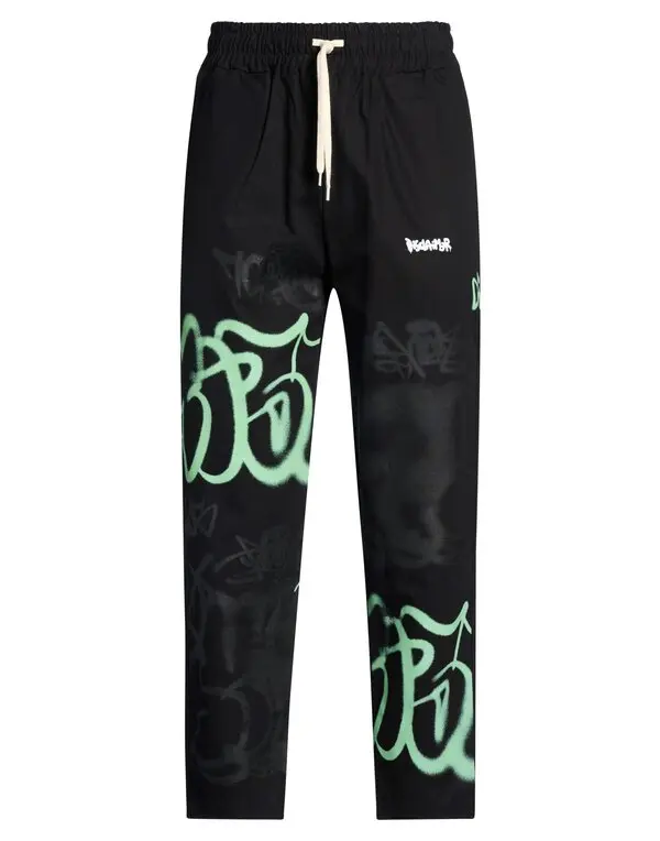 DISCLAIMER Cotton Tapered Leg Pants With Drawstring