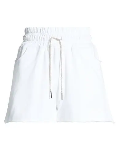 DISCLAIMER Cotton French Terry Athletic Shorts - White