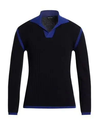 Giorgio Armani Virgin Wool V-neck Sweater - Blue