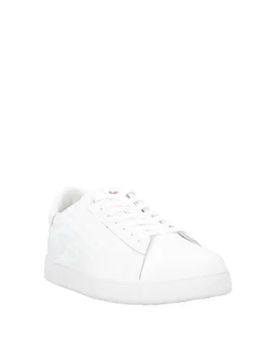 EA7 Camouflage-print Leather Sneakers - White