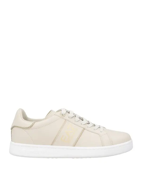 EA7 Low-top Leather Sneakers - Beige