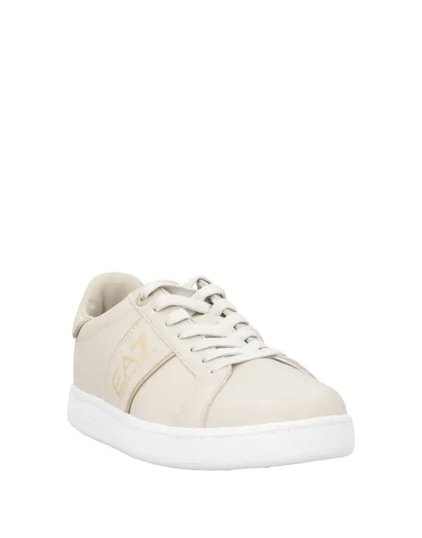 EA7 Low-top Leather Sneakers - Beige