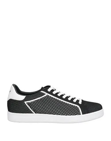 EA7 Two-tone Knit Low-top Sneakers - Black