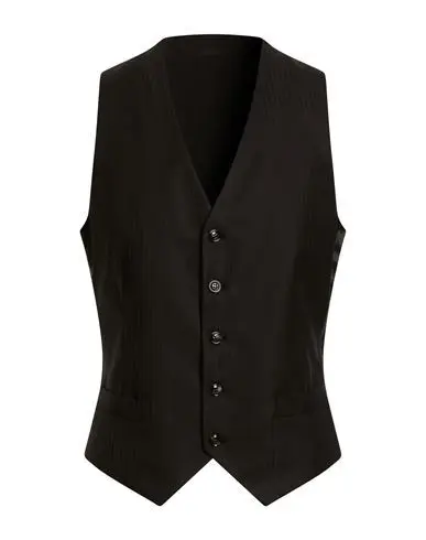 Giorgio Armani Tailored Vest In Virgin Wool - Black