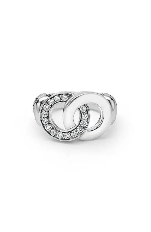 Lagos Signature Caviar Interlocking Diamond Ring