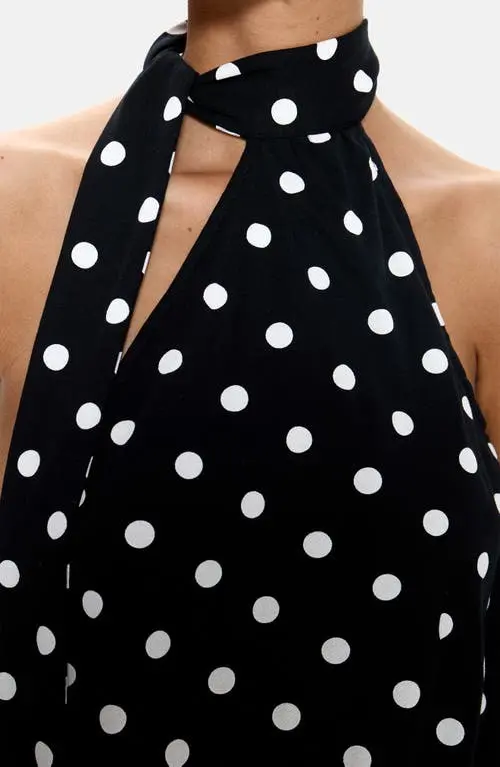 Jaded London Enya Polka Dot Mini Dress - Black | Editorialist