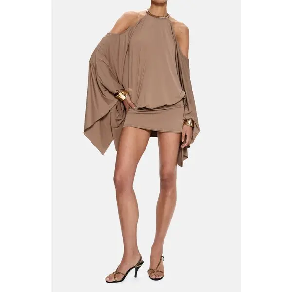 JADED LONDON Alula Embellished Butterfly Minidress - Brown