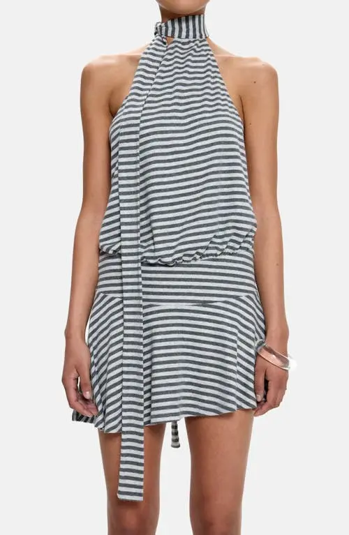 JADED LONDON Striped Backless Mini Dress