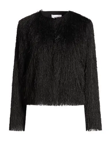 Alpha Studio Woven Jacket With Fringe Detail - Black