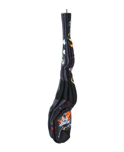Ed Hardy Flaming Eagle 360 Print Full Cushion Crew Socks 2-pack - Black