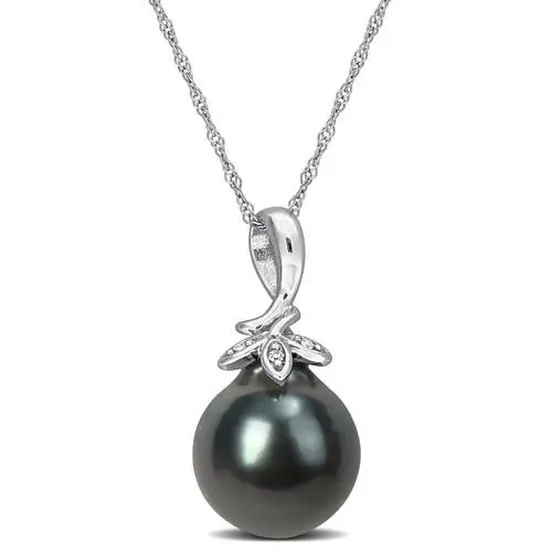 JULIANNA B. Tahitian And Diamond Necklace - Pearl