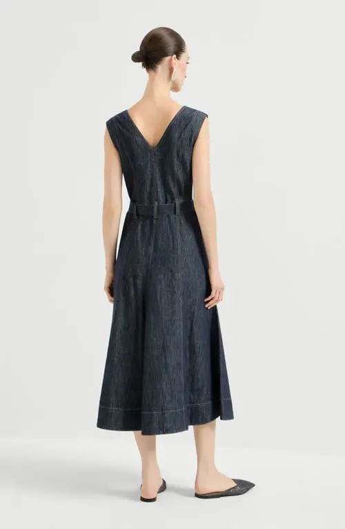 Brunello Cucinelli Twill Flared Dress