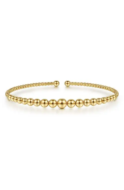 GABRIEL & CO. 14k Beaded Cuff Bracelet - Gold