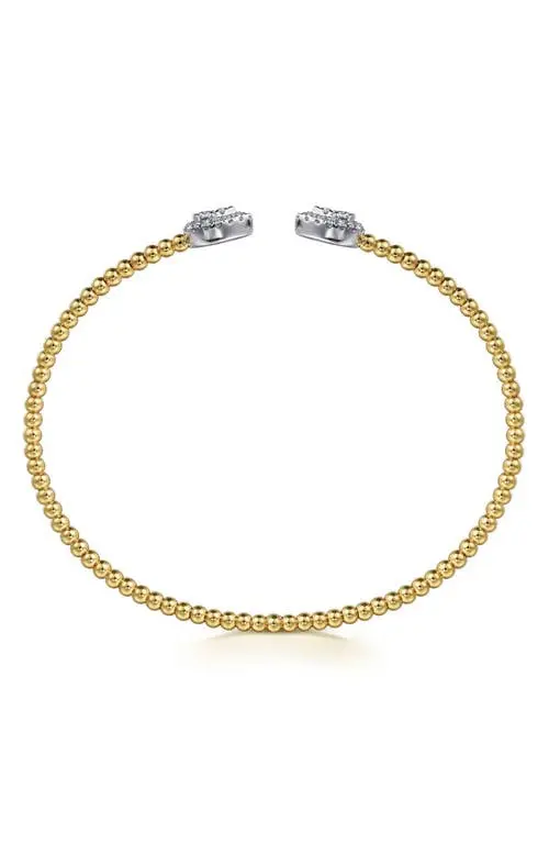 GABRIEL & CO. 14k Gold And Diamond Cuff Bracelet