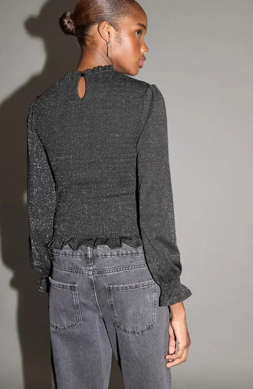 Mango Ruffle Long Sleeve Top