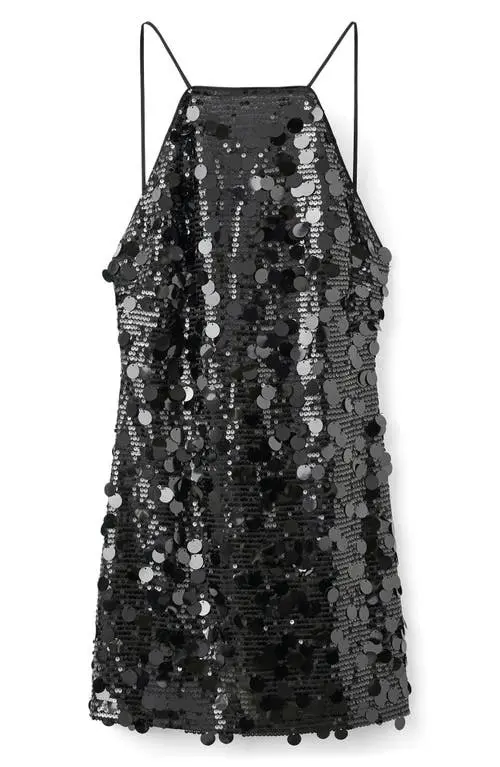 Mango Paillette Mini Dress