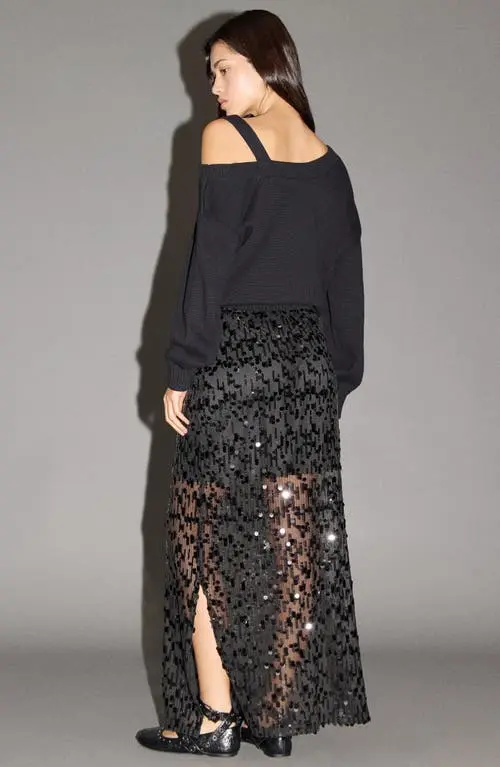 Mango Sequin Lace Skirt