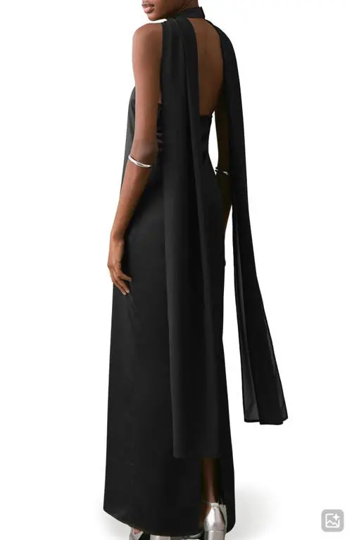 Mango Satin Halter Dress
