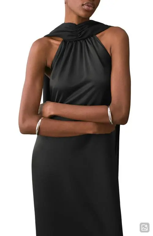 Mango Satin Halter Dress