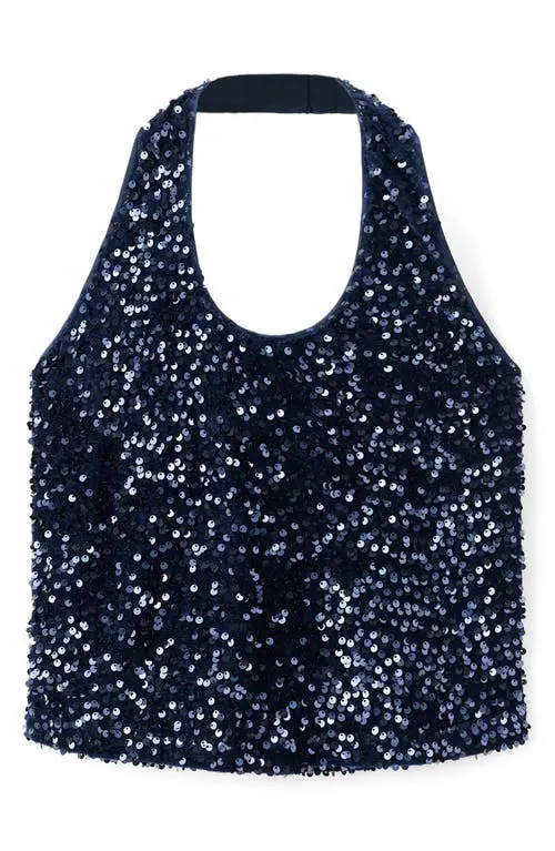 Mango Sequin Halter Crop Top