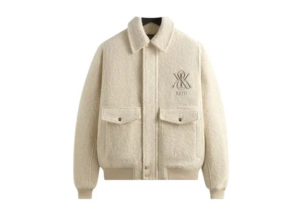 Kith Boucle Hawthorne Flight Jacket - Sandrift