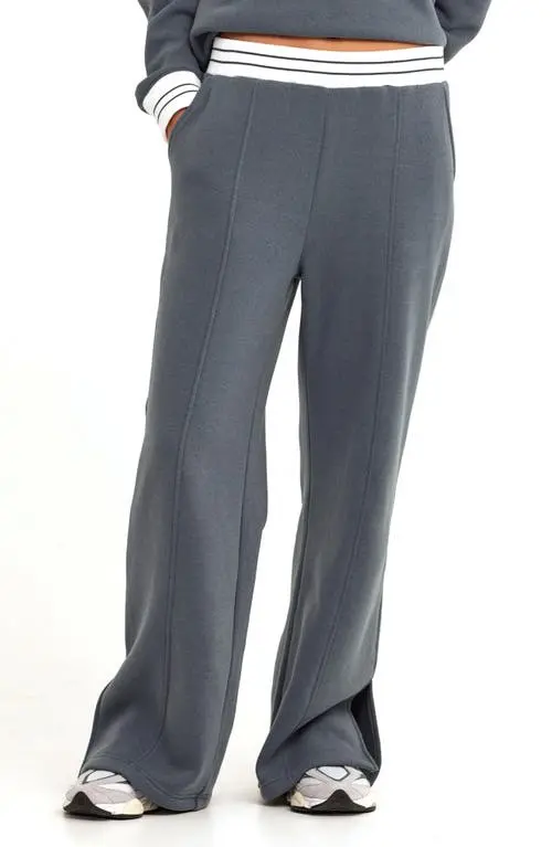 THREADS 4 THOUGHT Bellona Triblend Fleece Wide Leg Pants - Raindrop/stargazer