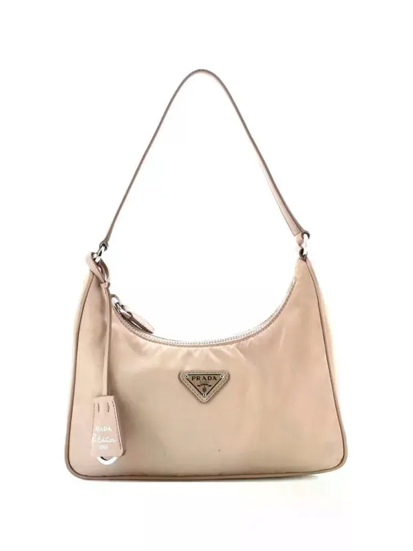 Prada Re-edition 2005 Tessuto Mini Hobo Bag - Neutrals