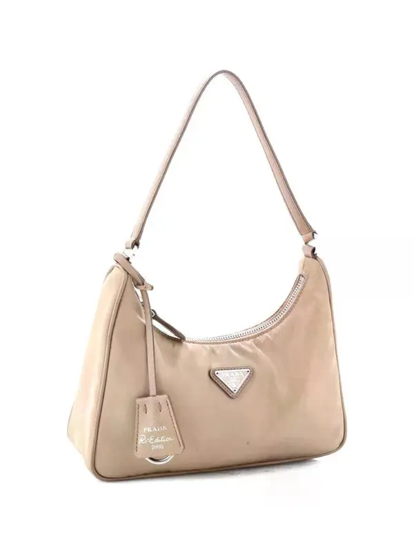 Prada Re-edition 2005 Tessuto Mini Hobo Bag - Neutrals