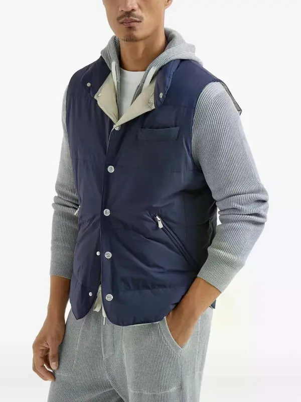 Brunello Cucinelli Quilted Detachable Hood Gilet