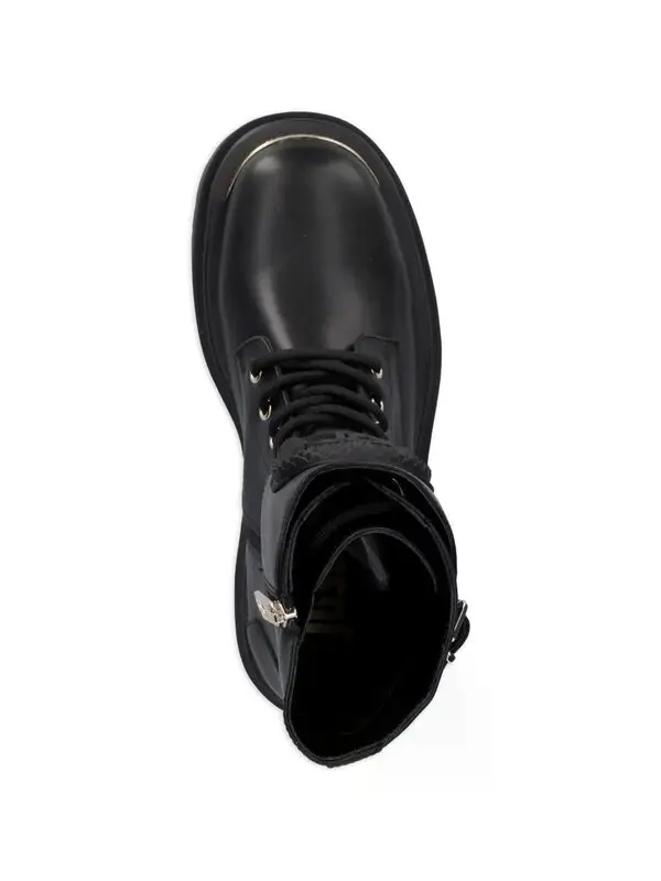 Just Cavalli Buckle-detail Lace-up Combat Boots