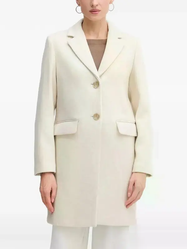 Sisley Single-breasted Coat - Neutrals