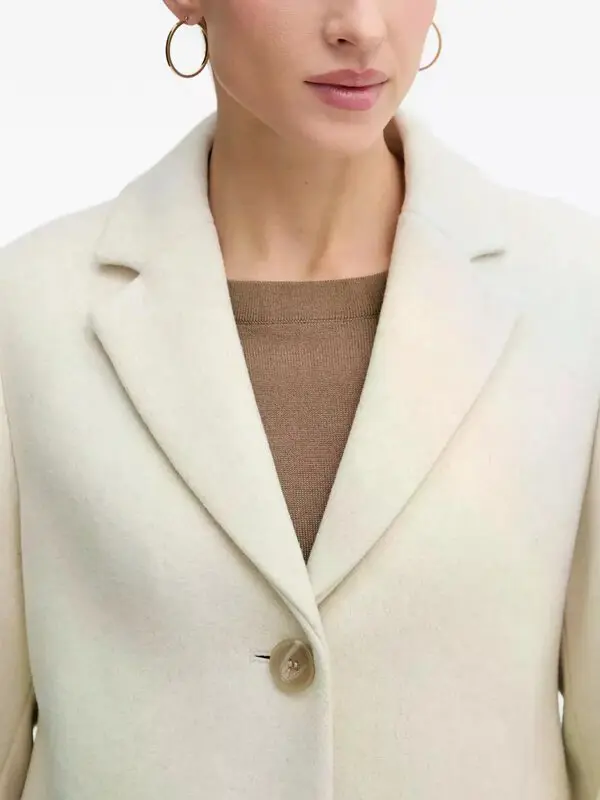 Sisley Single-breasted Coat - Neutrals