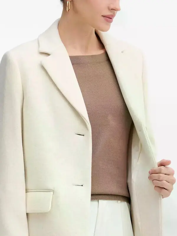 Sisley Single-breasted Coat - Neutrals